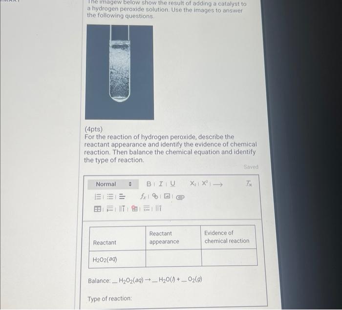 Solved The imagew below show the result of adding a catalyst | Chegg.com