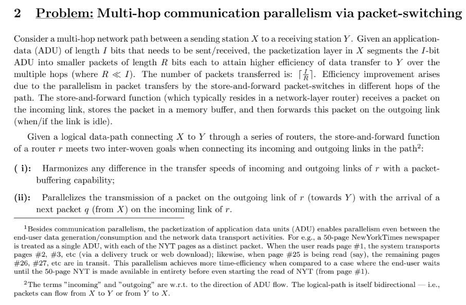 2 ﻿Problem: Multi-hop communication parallelism via | Chegg.com