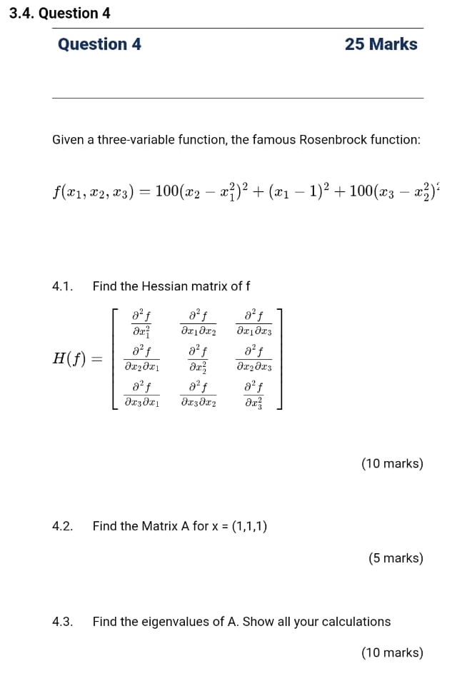 Solved 3.4. ﻿Question 4Question 425 ﻿MarksGiven a | Chegg.com