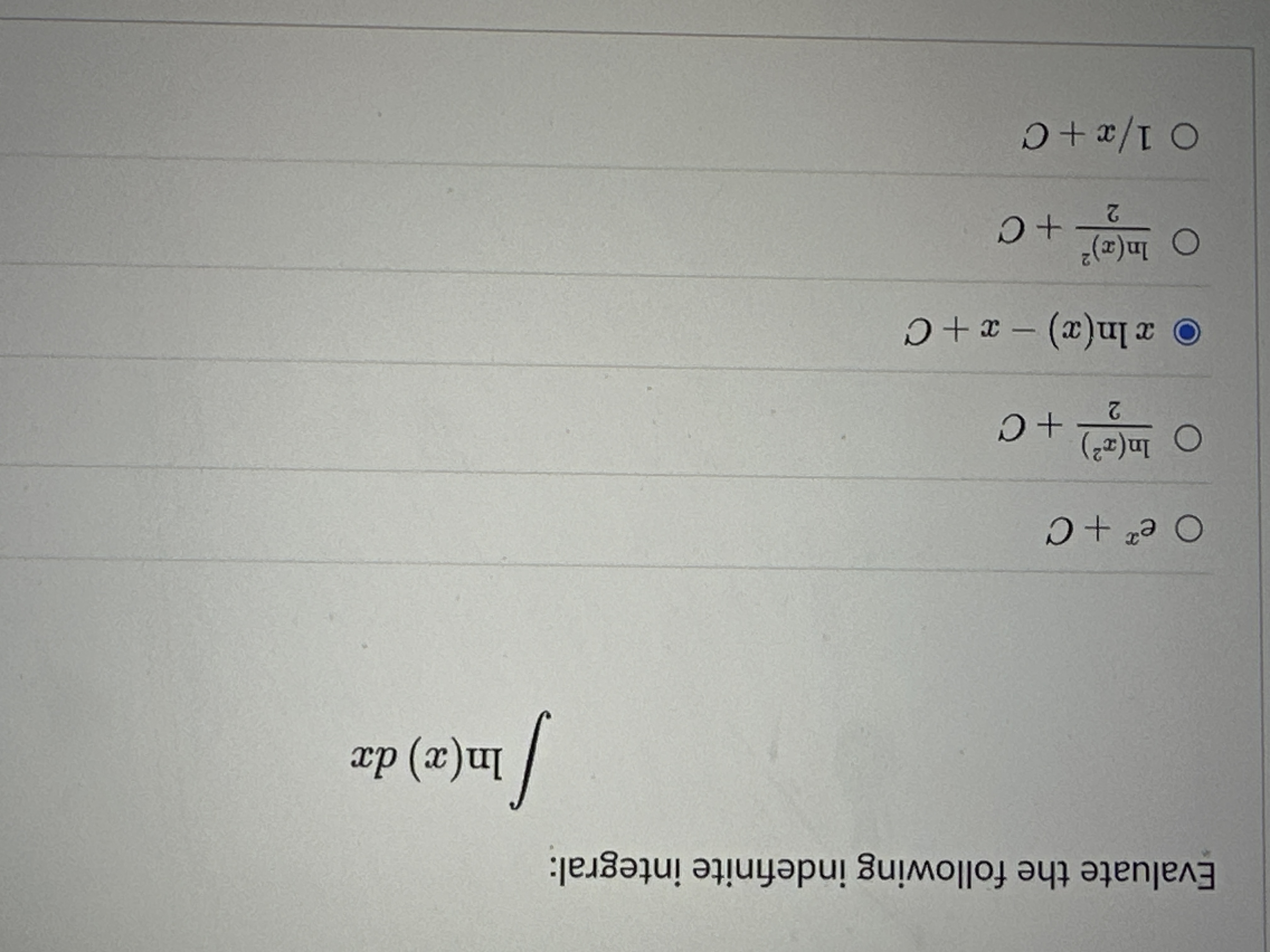 Solved Evaluate the following indefinite | Chegg.com