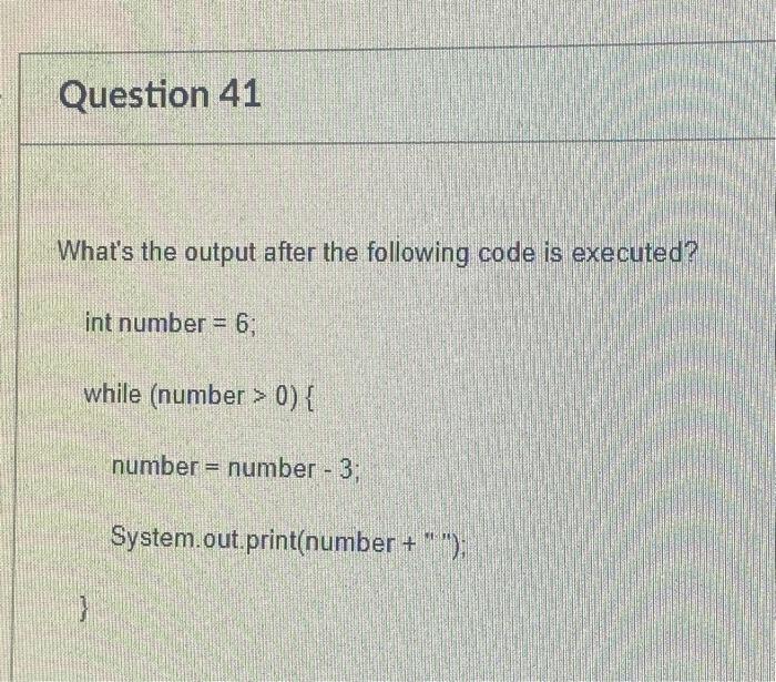 Solved What's the output after the following code is | Chegg.com