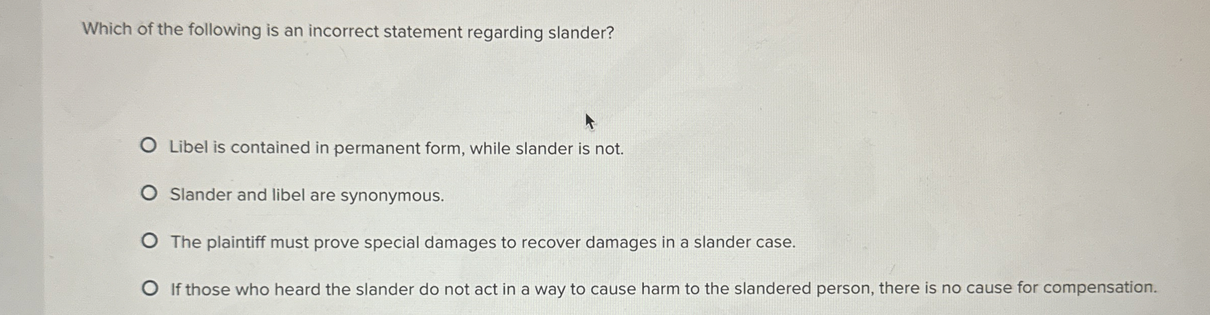 Solved Which of the following is an incorrect statement | Chegg.com