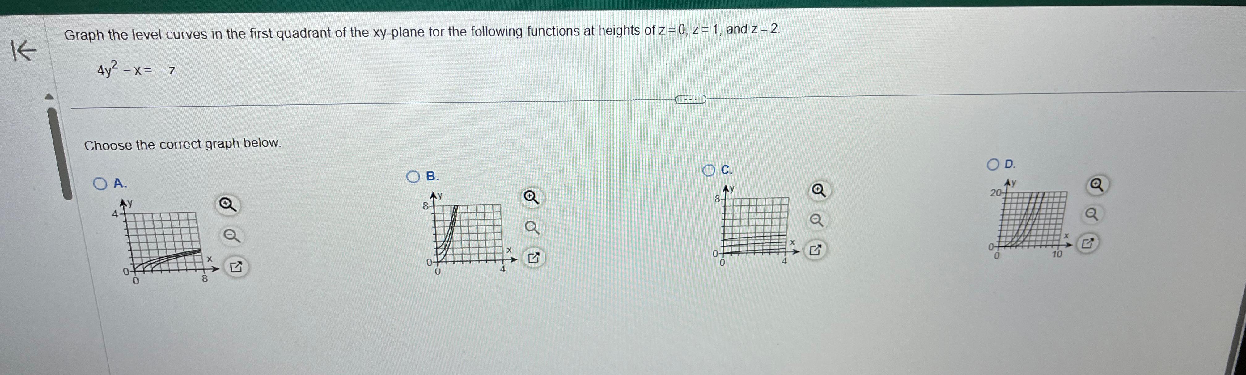 Solved Graph the level curves in the first quadrant of the | Chegg.com