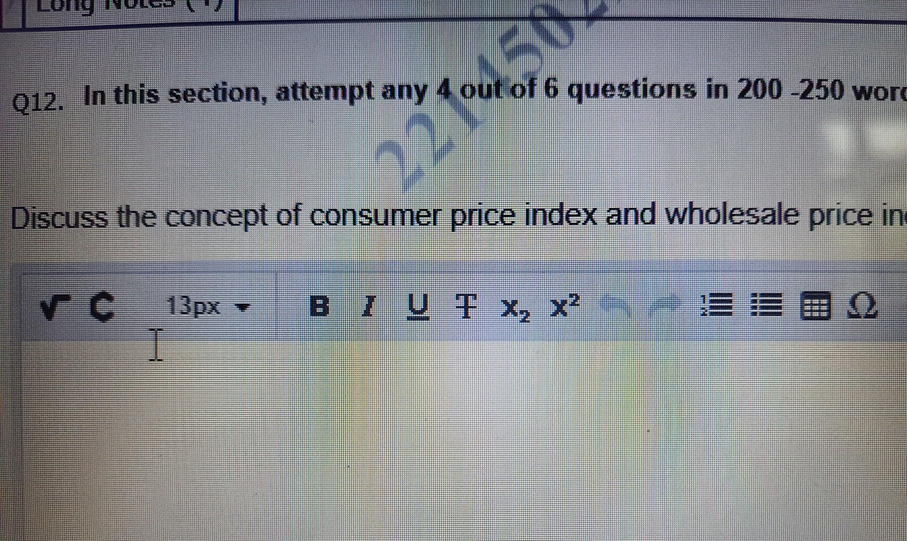 Solved Q12. In this section, attempt any 4 out of 6 | Chegg.com
