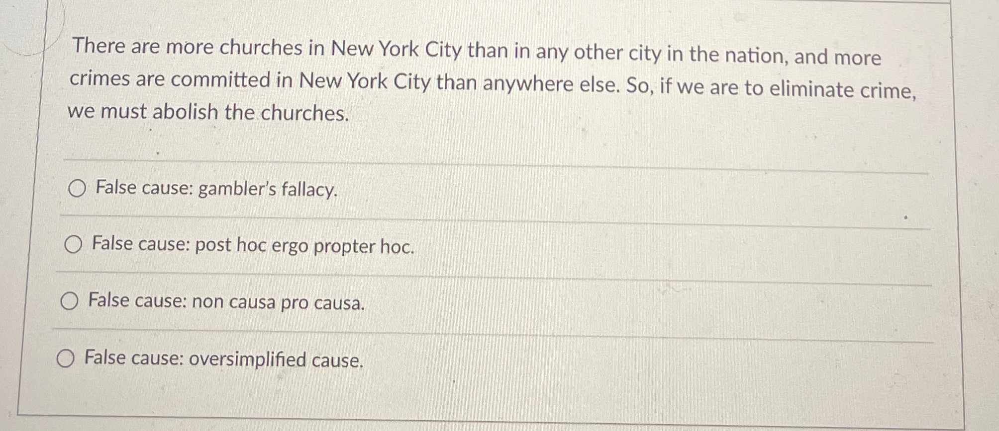Solved There are more churches in New York City than in any | Chegg.com