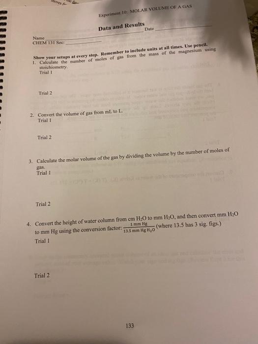 Solved Analytical balance, eudiometer tube (50-mL), one or | Chegg.com