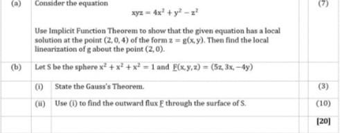 Solved xyz=4x2+y2−z2 Use Implicit Function Theorem to show | Chegg.com