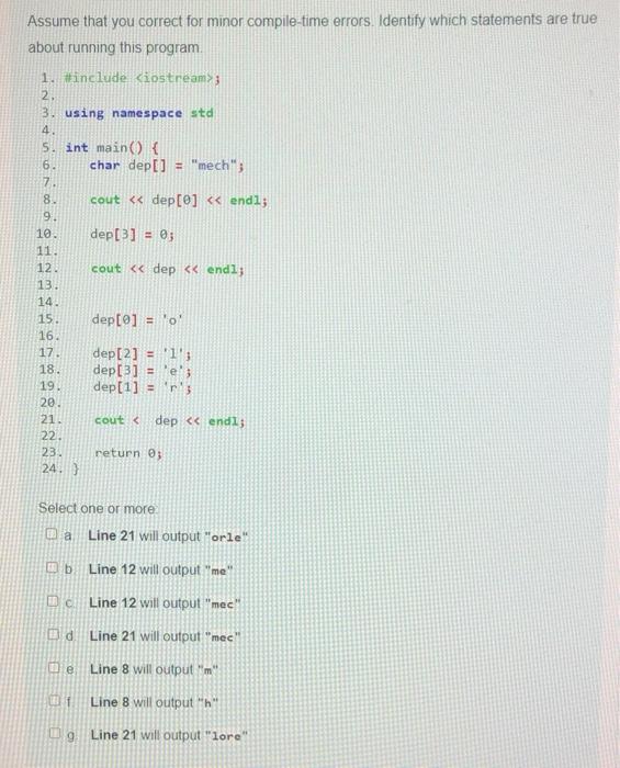 Solved Assume That You Correct For Minor Compile Time 7704
