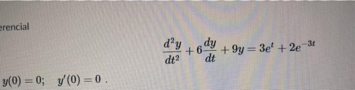 Solved find the laplace transform of the equation. find Y(S) | Chegg.com