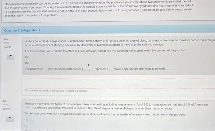 Solved FOR ALL THREE EXAMPLESfor this scenario, write out | Chegg.com
