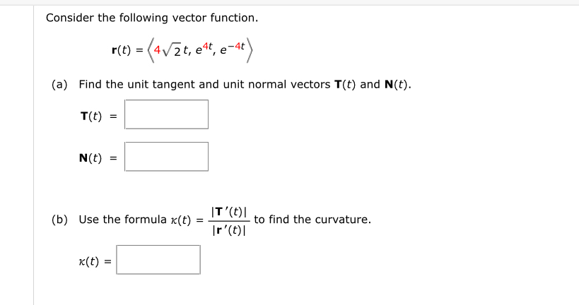 Solved Consider the following vector | Chegg.com