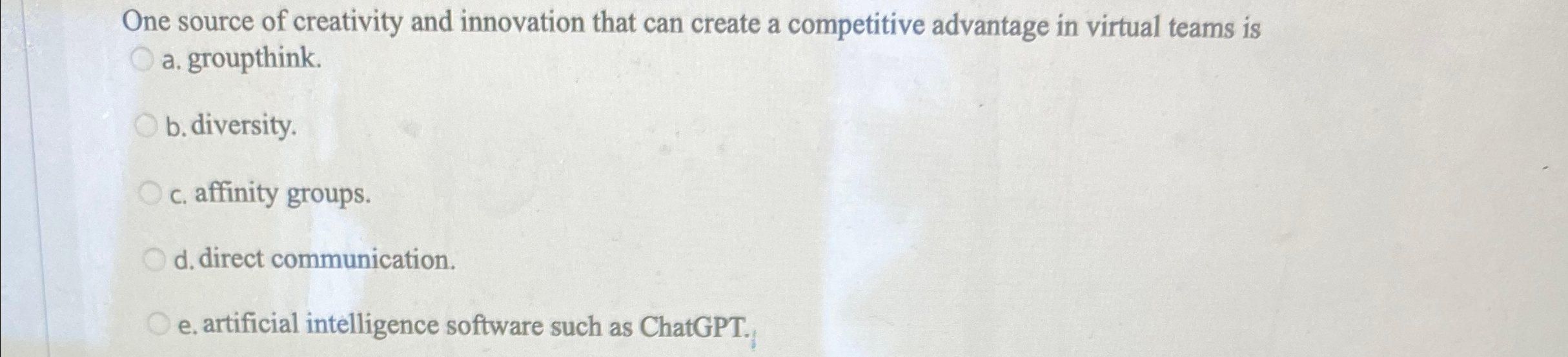 Solved One source of creativity and innovation that can | Chegg.com