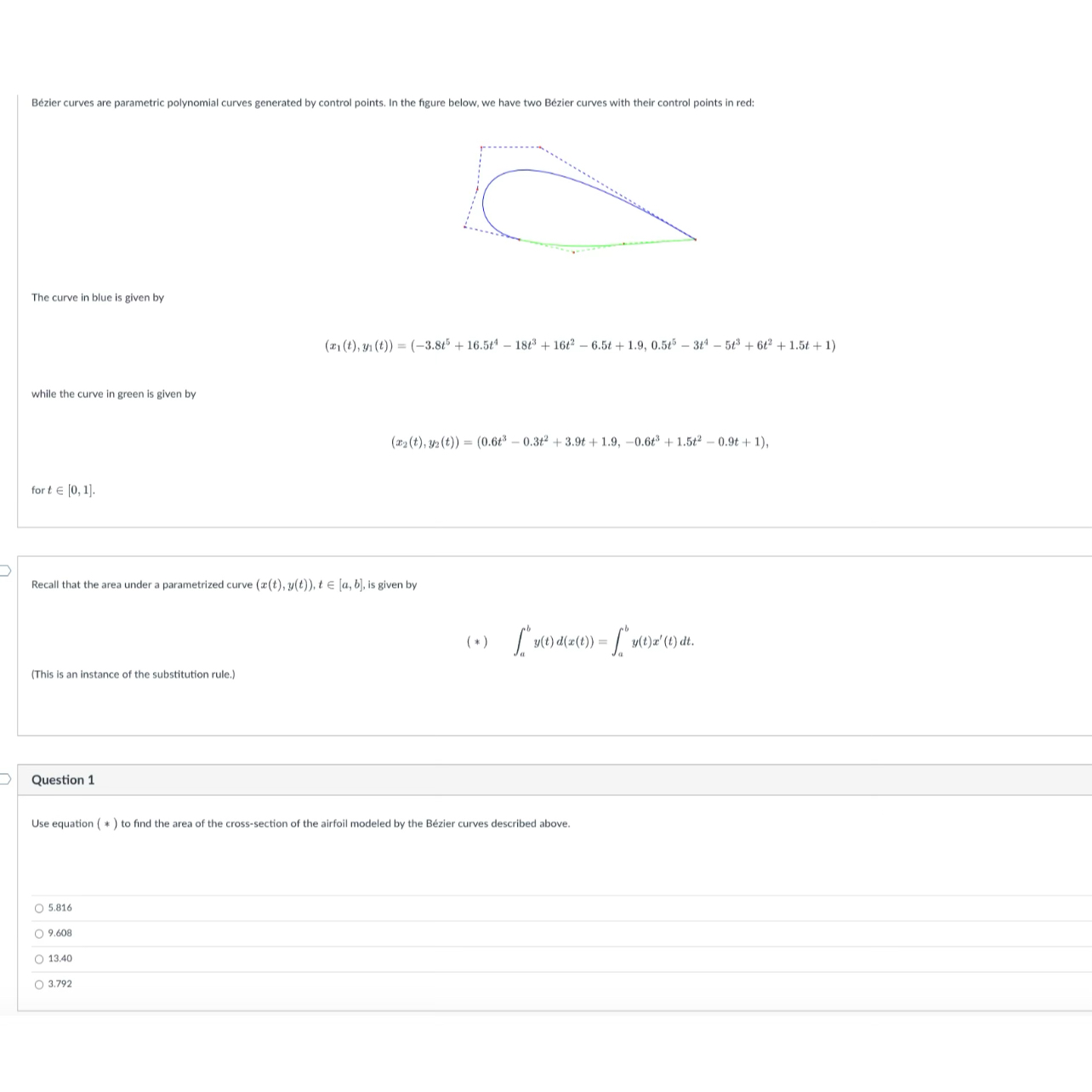 Solved Bézier curves are parametric polynomial curves | Chegg.com