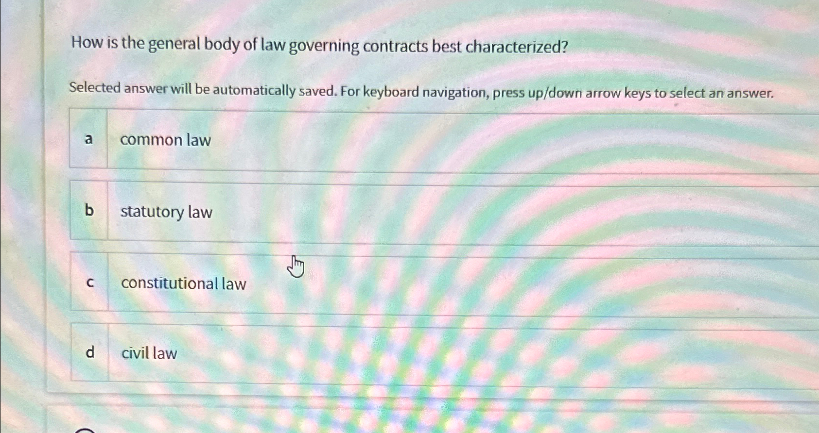 Solved How is the general body of law governing contracts | Chegg.com