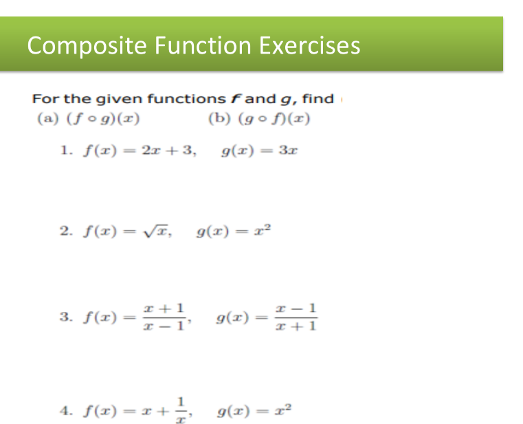 Solved For the given functions f ﻿and g, | Chegg.com