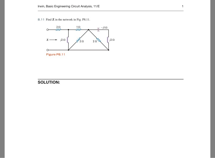 Solved Irwin, Basic Engineering Circuit Analysis, 11/E 8.11 | Chegg.com
