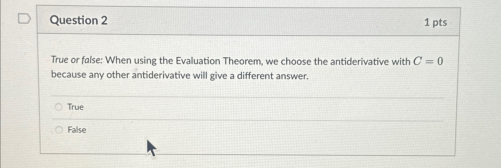 Solved Question 21ptsTrue or false: When using the | Chegg.com