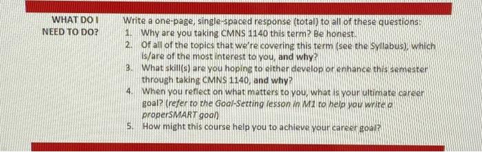 WHAT DOI Write a one-page, single-spaced response | Chegg.com