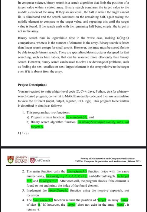 Solved In computer science, binary search is a search | Chegg.com