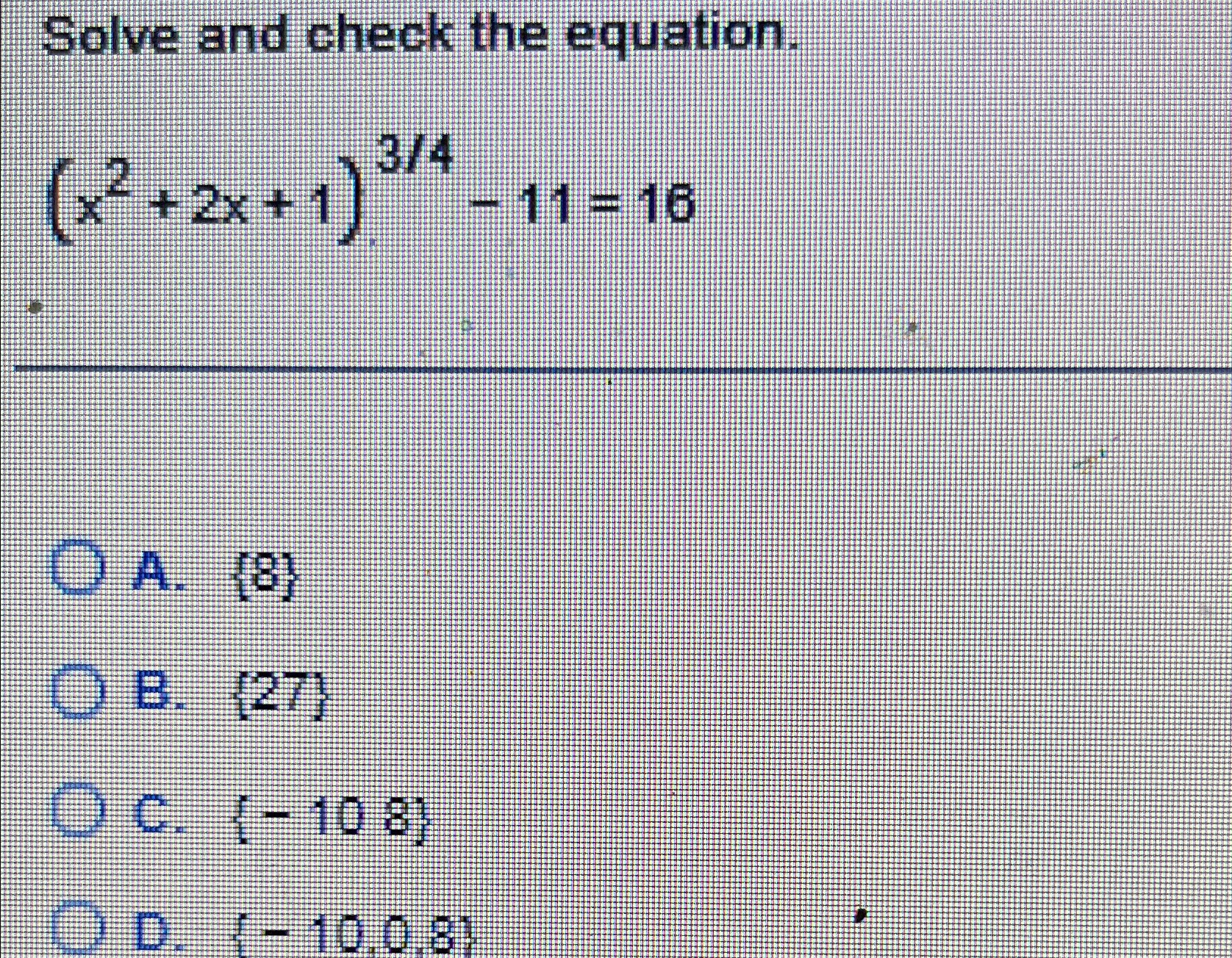 Solved Solve and check the | Chegg.com