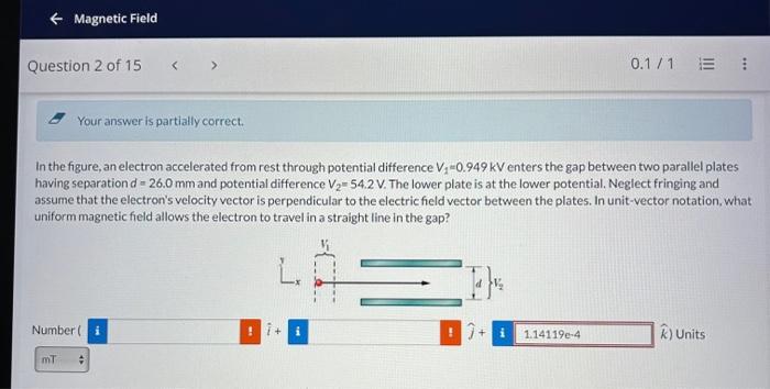 Solved In The Figure An Electron Accelerated From Rest