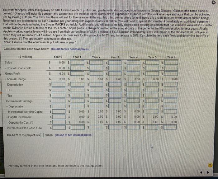 Solved You work for Apple After toiling away on $10.1 | Chegg.com