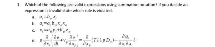 Solved 1. Which of the following are valid expressions using | Chegg.com