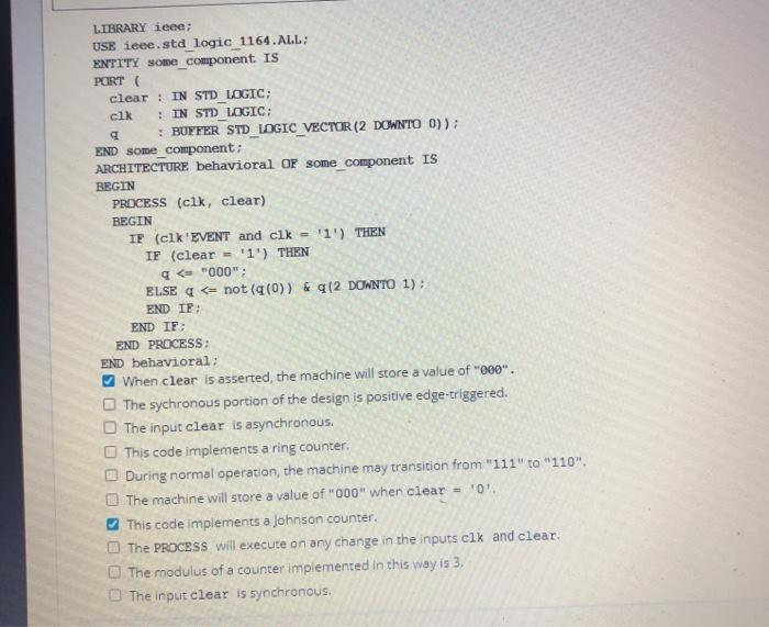 Solved LIBRARY ieee; USE ieee.std logic 1164.ALL: ENTITY | Chegg.com