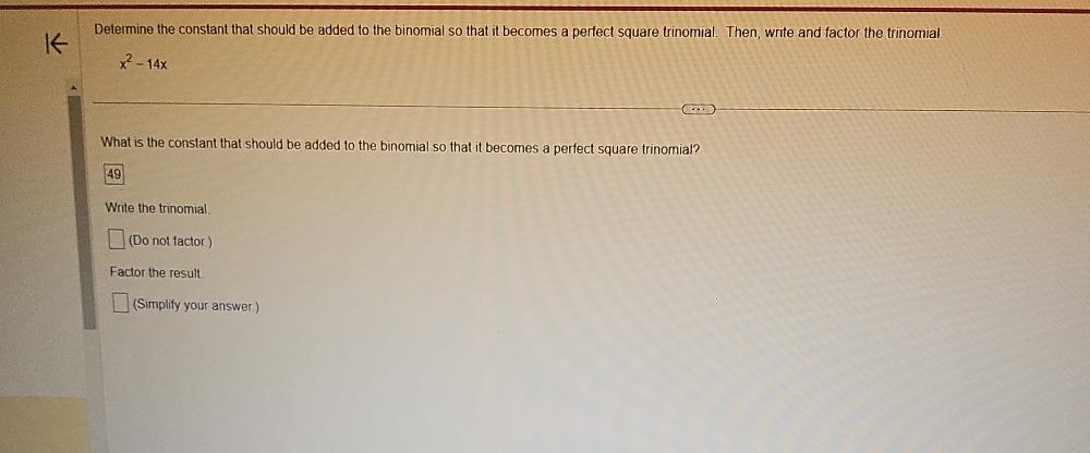 Solved Determine The Constant That Should Be Added To The