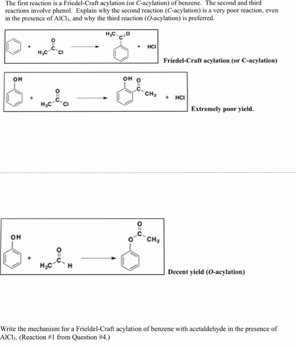 Solved The first reaction is a Friedel-Craft acylation (or | Chegg.com
