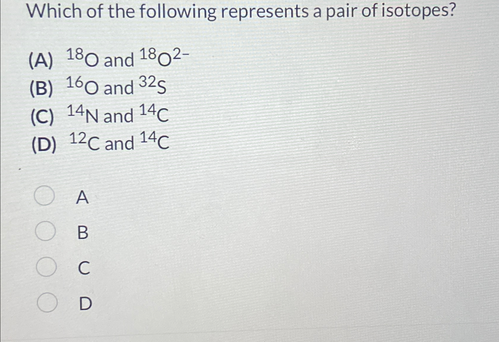 Solved Which of the following represents a pair of | Chegg.com