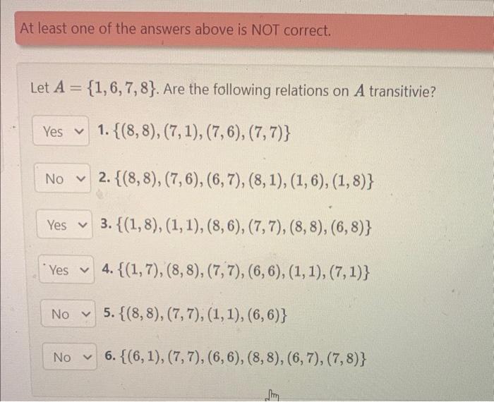 Solved At least one of the answers above is NOT correct. Let | Chegg.com