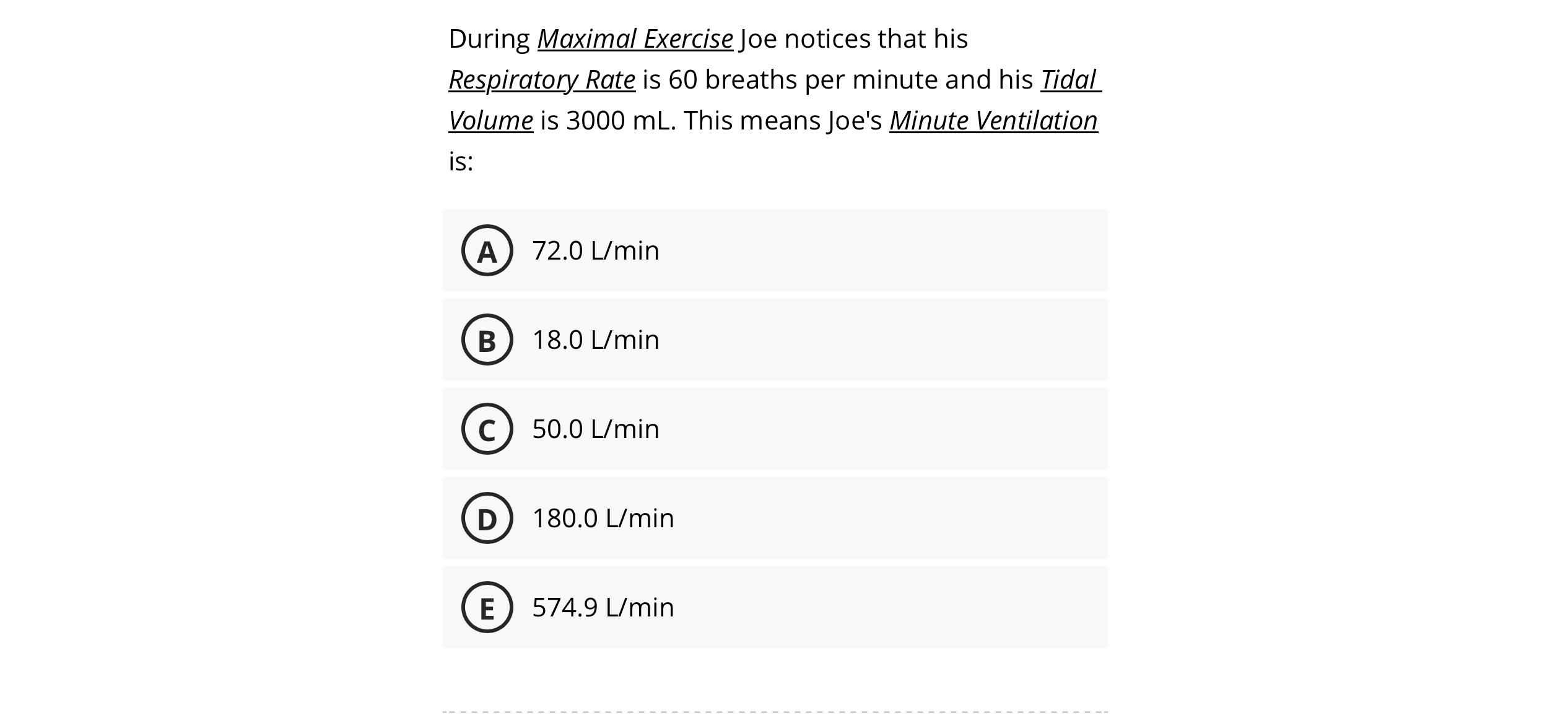 Solved During Maximal Exercise Joe notices that | Chegg.com
