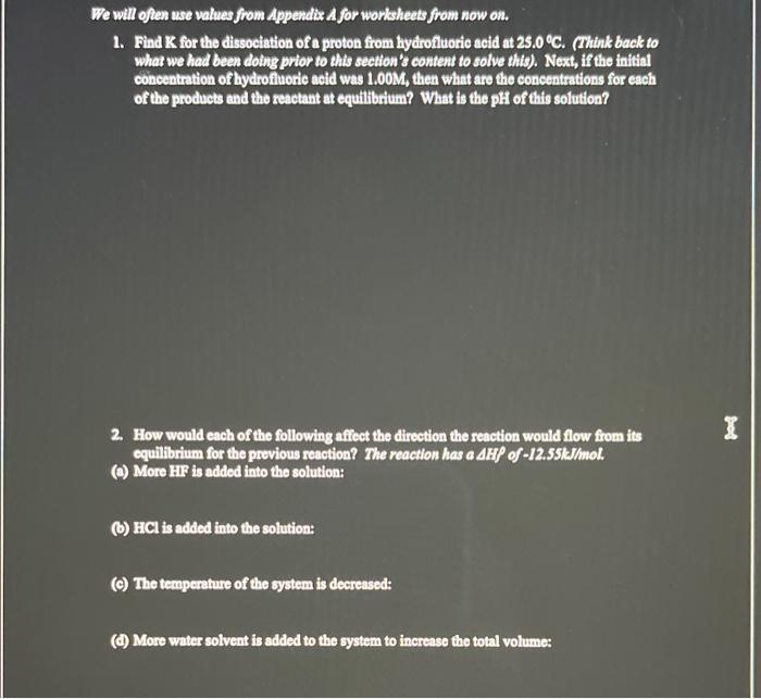 Solved We Will Ofen Use Values From 4 Ppendix 4 For 