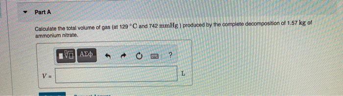 Solved Ammonium nitrate decomposes explosively upon heating | Chegg.com