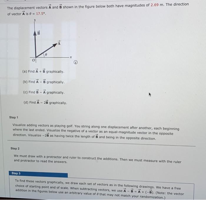 Solved To find these vectors graphically, we draw each set | Chegg.com