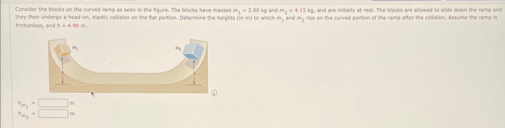 Solved Consider the blocks on the curved ramp as seen in the | Chegg.com