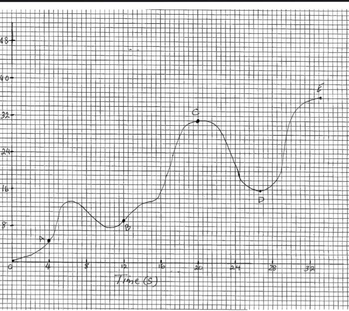 Solved The graph represents an ant out for her morning | Chegg.com