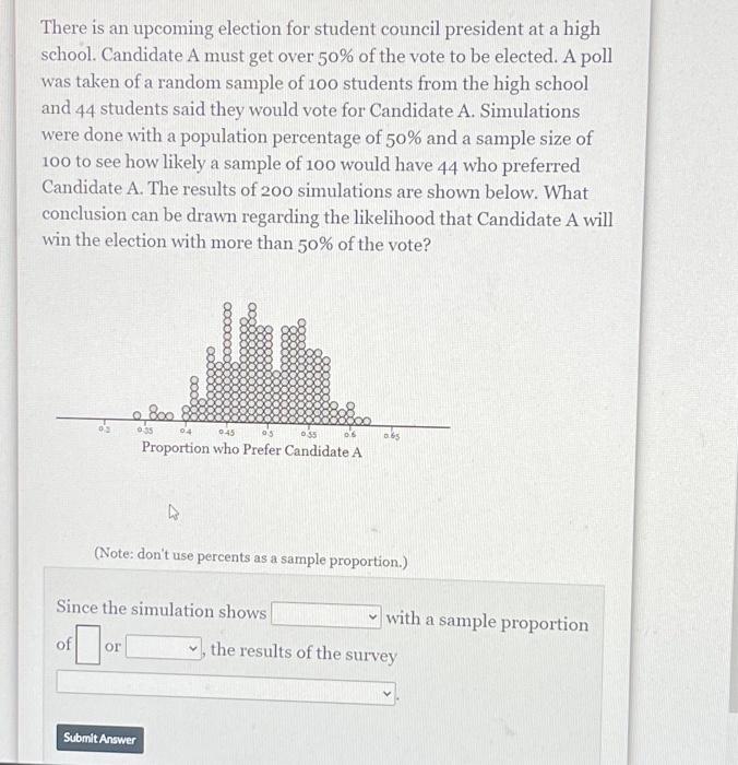 Solved There is an upcoming election for student council | Chegg.com