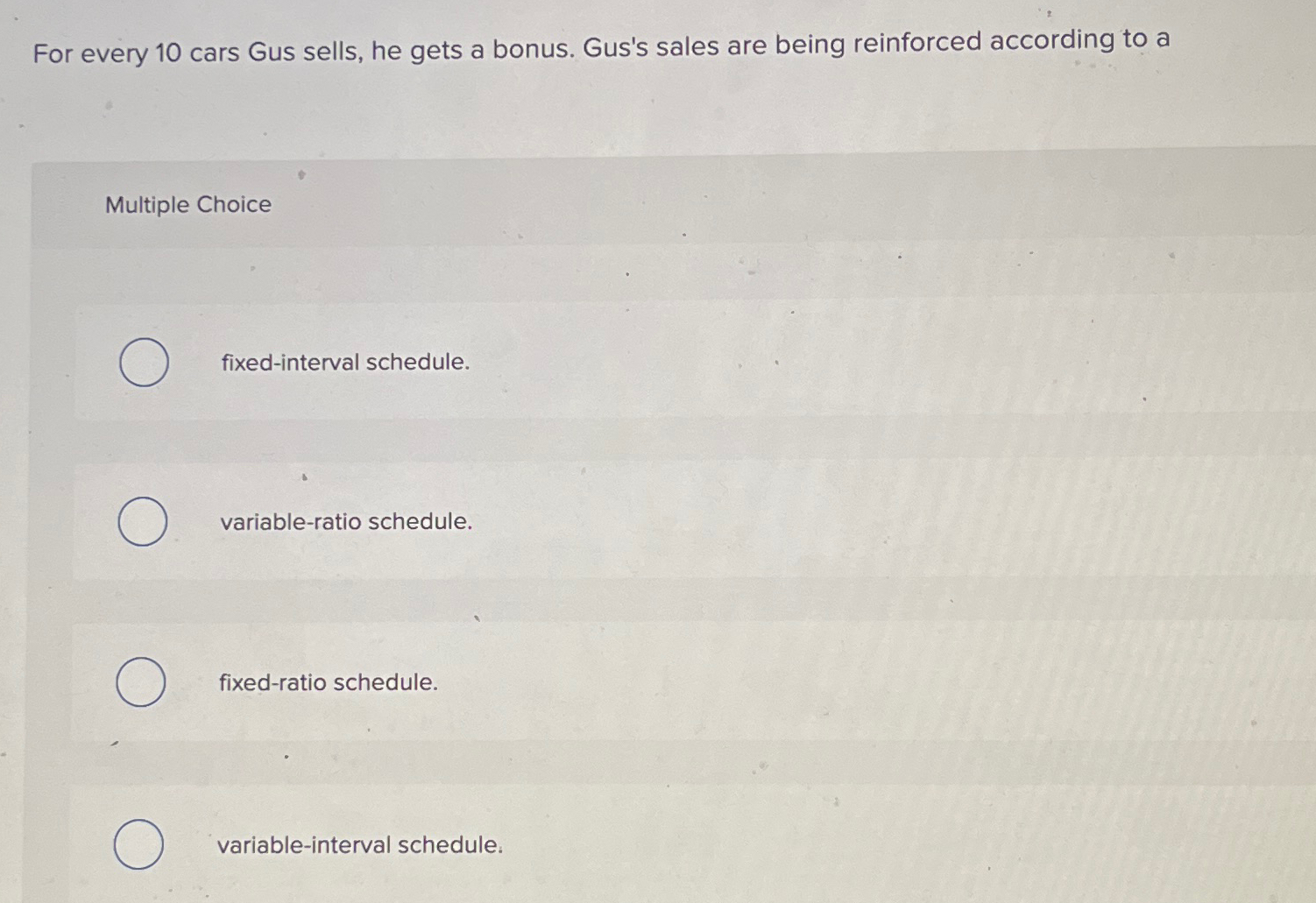 Solved For every 10 ﻿cars Gus sells, he gets a bonus. Gus's | Chegg.com
