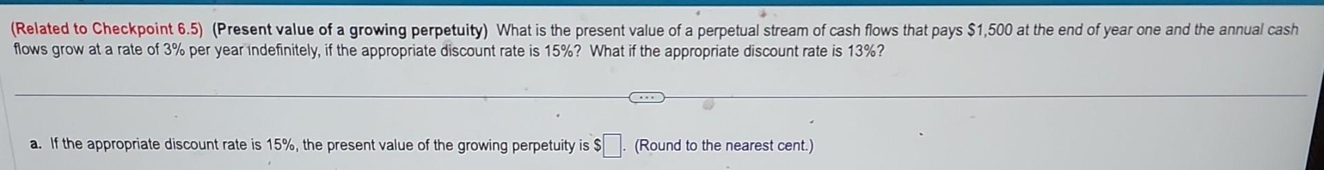 Solved (Present value of a growing perpetuity) As a result | Chegg.com