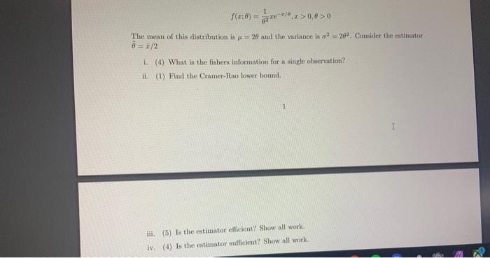 Solved a. (5) Suppose that X1,…,Xn form a random sample from | Chegg.com