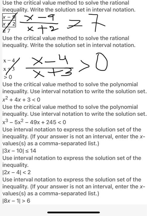 Solved X- Use the critical value method to solve the | Chegg.com