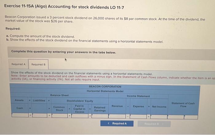 Solved Exercise 11-12A (Algo) Treasury stock transactions LO | Chegg.com