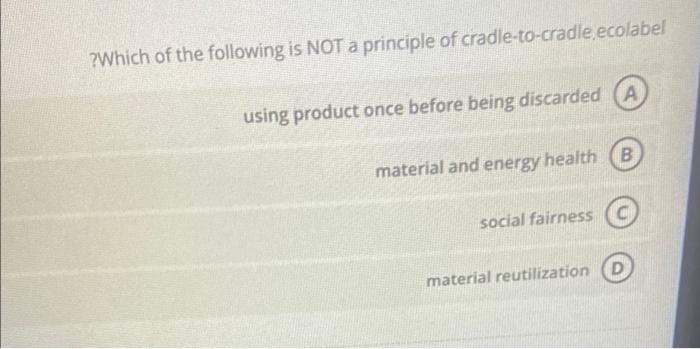 Solved ? Which of the following is NOT a principle of | Chegg.com
