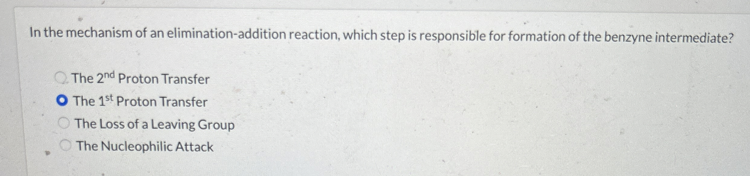 Solved In the mechanism of an elimination-addition reaction, | Chegg.com