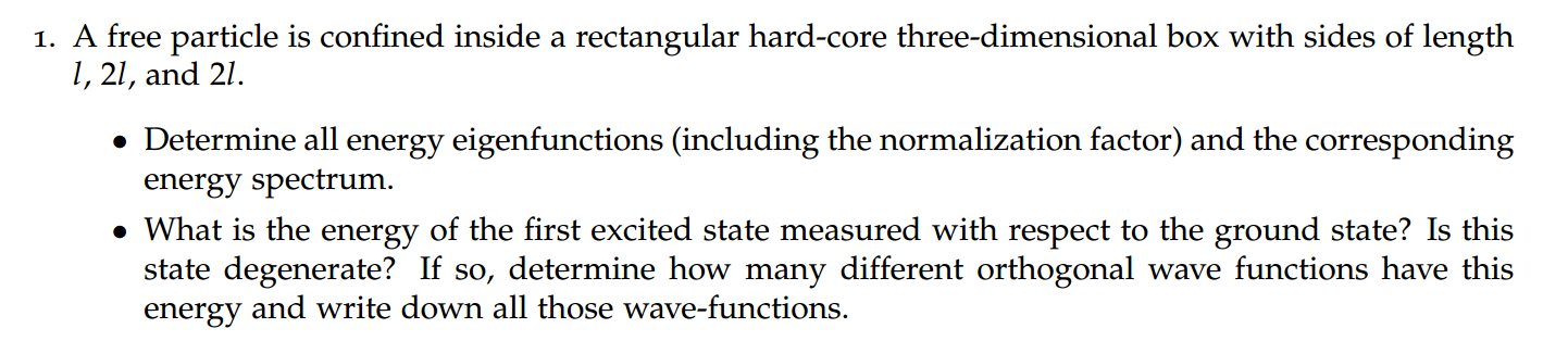 Solved A free particle is confined inside a rectangular | Chegg.com