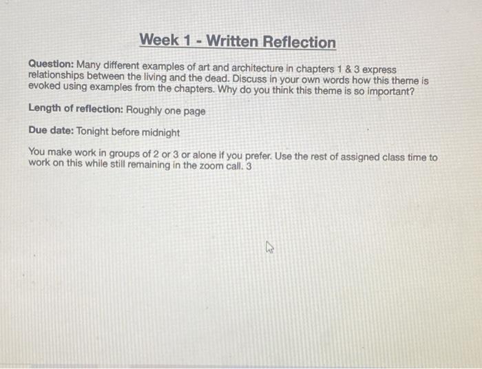 Solved Week 1 - Written Reflection Question: Many different | Chegg.com