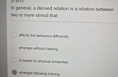 Solved 31 ﻿of 51In general, a derived relation is a relation | Chegg.com