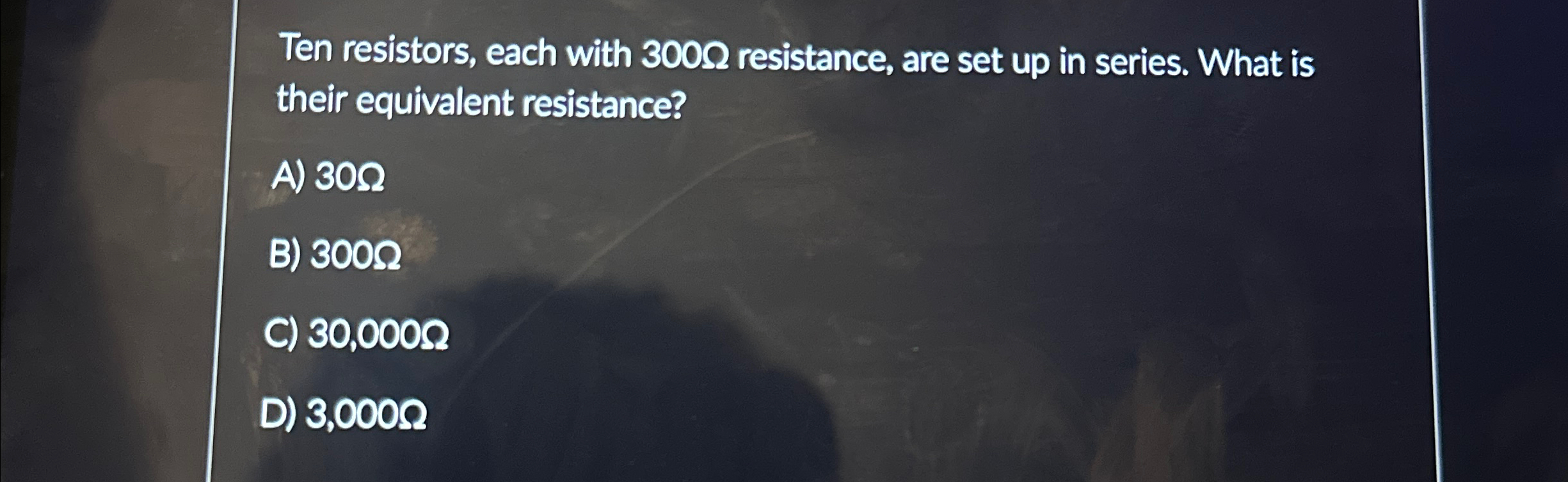 Solved Ten resistors, each with 300Ω ﻿resistance, are set up | Chegg.com